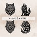 Fenrir SVG Bundle, Wolf PNG, Norse Mythology Clipart, Hand Drawn Fenrir ...