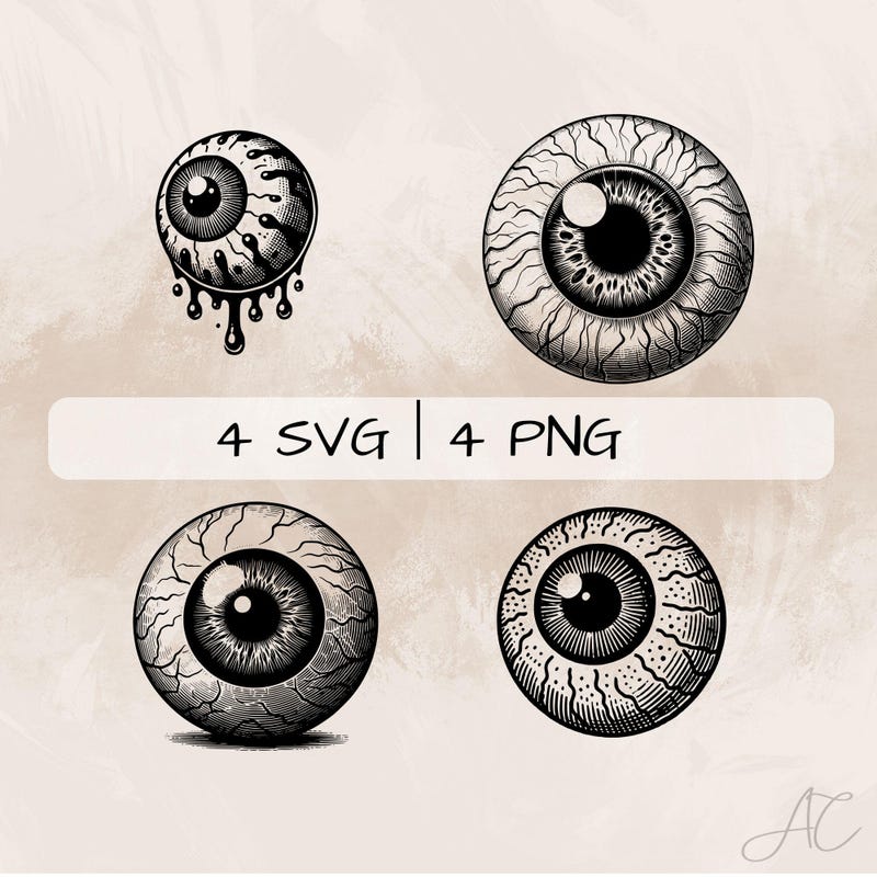 Halloween Clipart Eyeball - Etsy