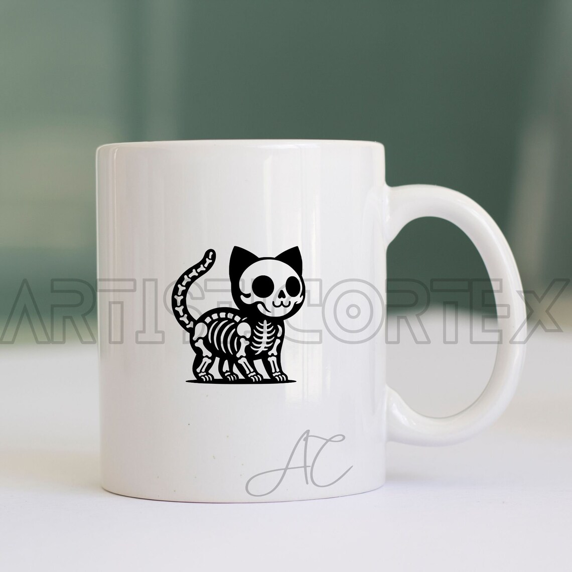 Cute Cat Skeleton SVG, PNG , Halloween Cat , Skeletal Cat, Vector, Hand ...