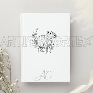 Delicate Capybara SVG Bundle, Capybara Line Art PNG, Cute Capybara Face ...