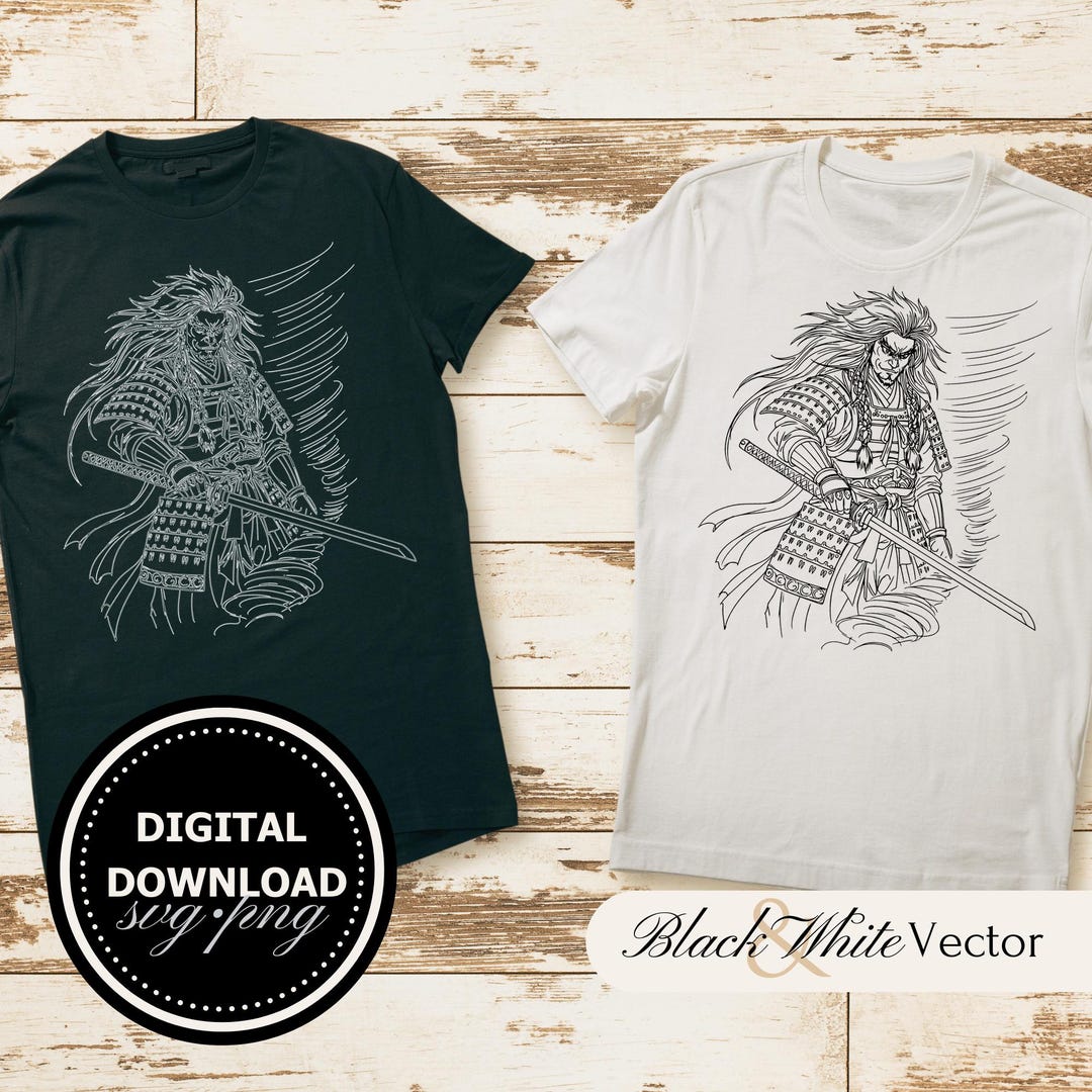 Susanoo SVG Bundle, God of Storms PNG ,shinto God Clipart, Hand Drawn ...
