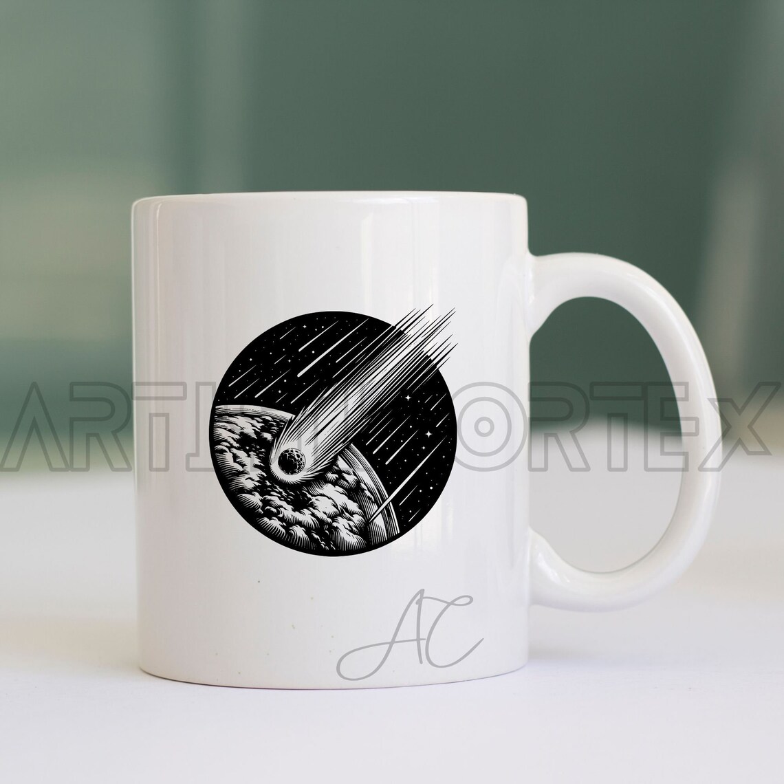 Meteor SVG Bundle, Asteroid PNG, Meteor and Earth Clipart, Hand Drawn ...