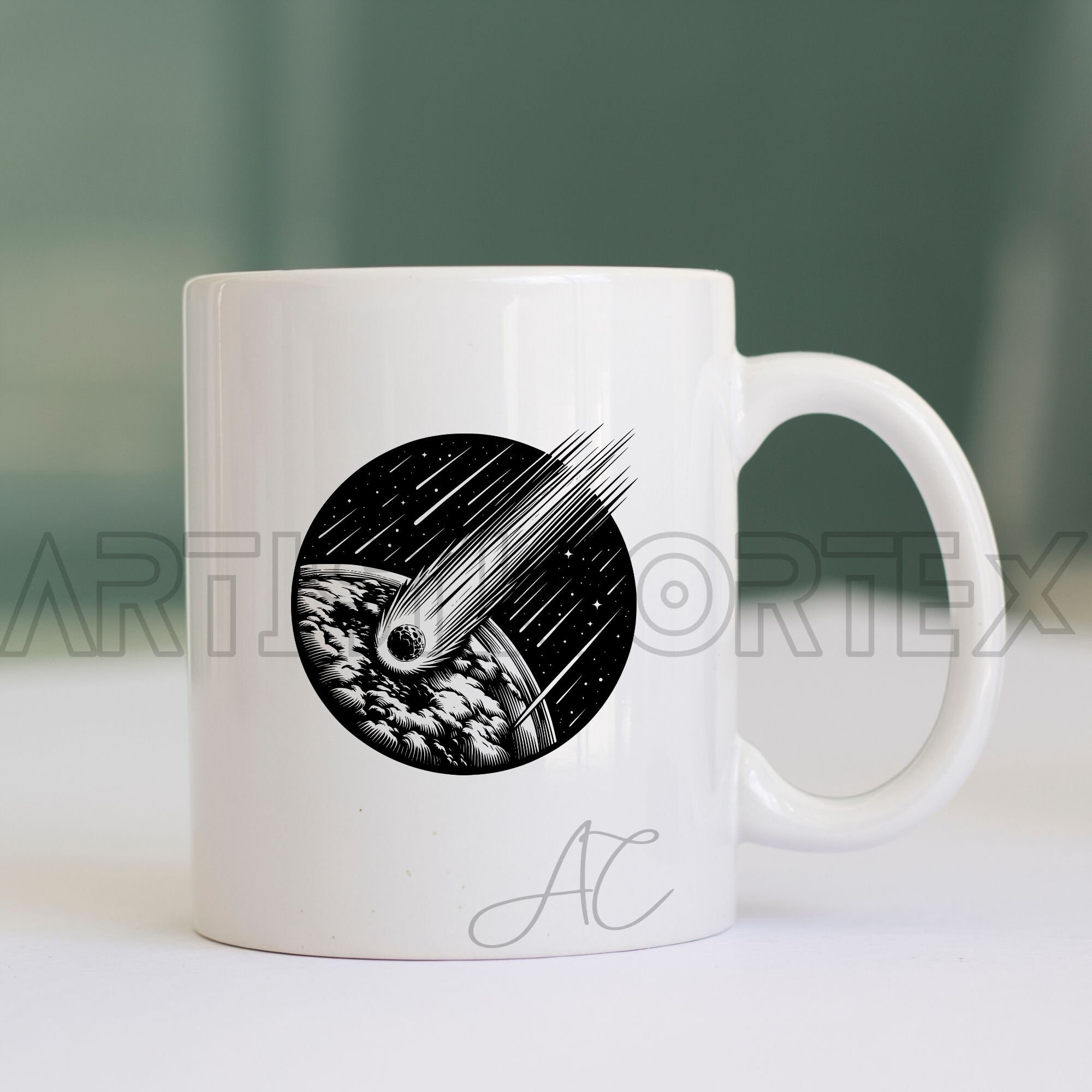 Meteor SVG Bundle, Asteroid PNG, Meteor and Earth Clipart, Hand Drawn ...