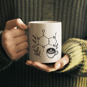 Caffeine SVG Bundle, Caffeine Molecule PNG, Coffee Clipart, Hand Drawn ...