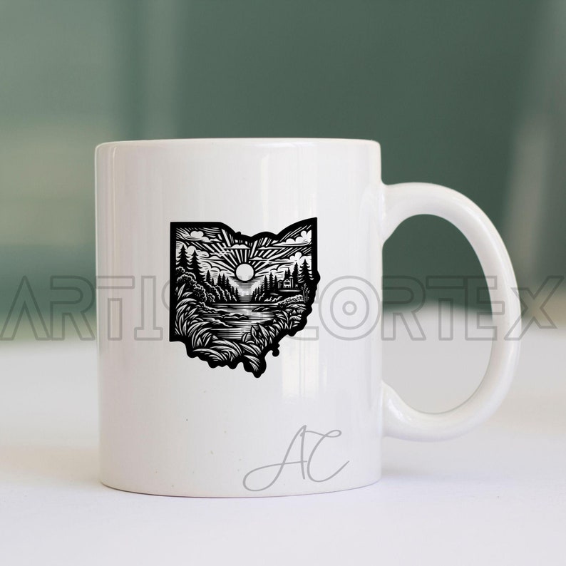 Ohio SVG Bundle, Ohio Map PNG ,ohio Outline Clipart, Hand Drawn Ohio ...