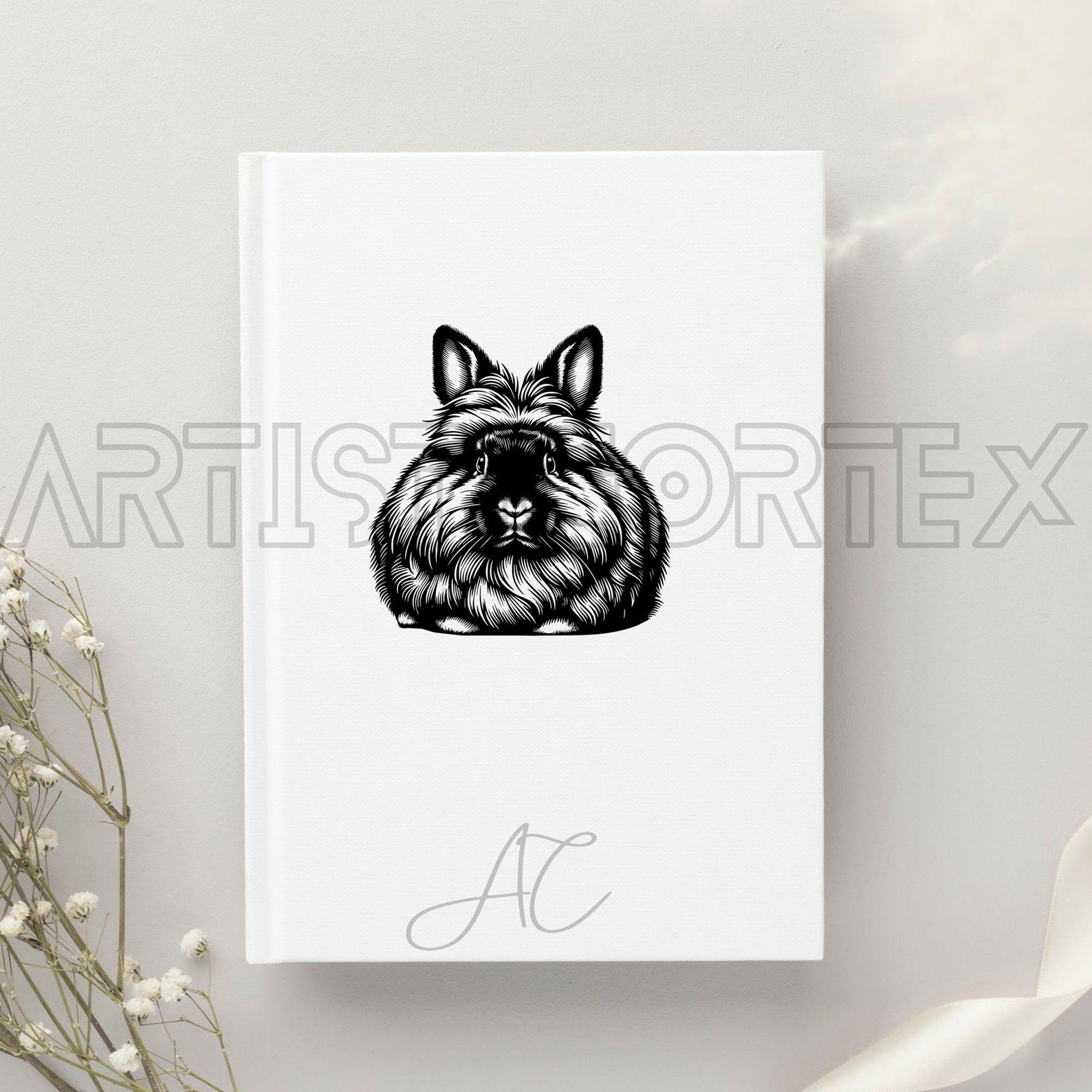 Angora Rabbit SVG Bundle, Rabbit PNG , Angora Rabbit Clipart, Hand ...