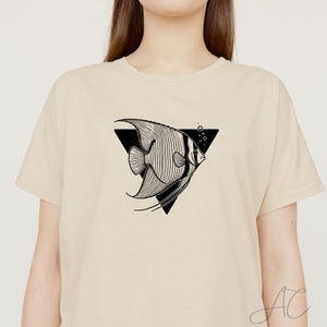Angelfish SVG Bundle, Angelfish and Heart PNG, Angelfish and Seashell ...