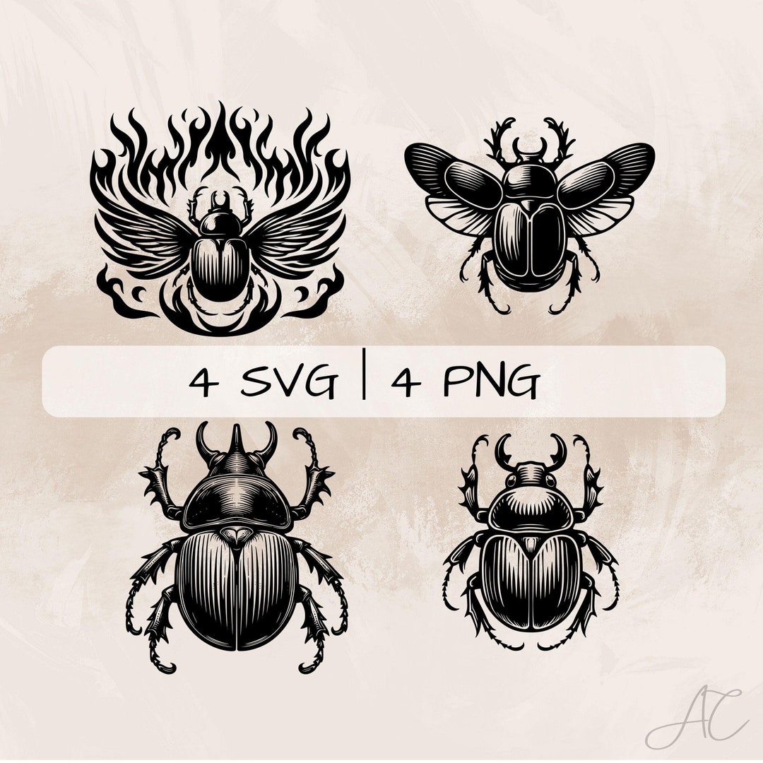 Scarab Beetle SVG Bundle, Scarab Beetle Symbol PNG ,scarab Beetle ...