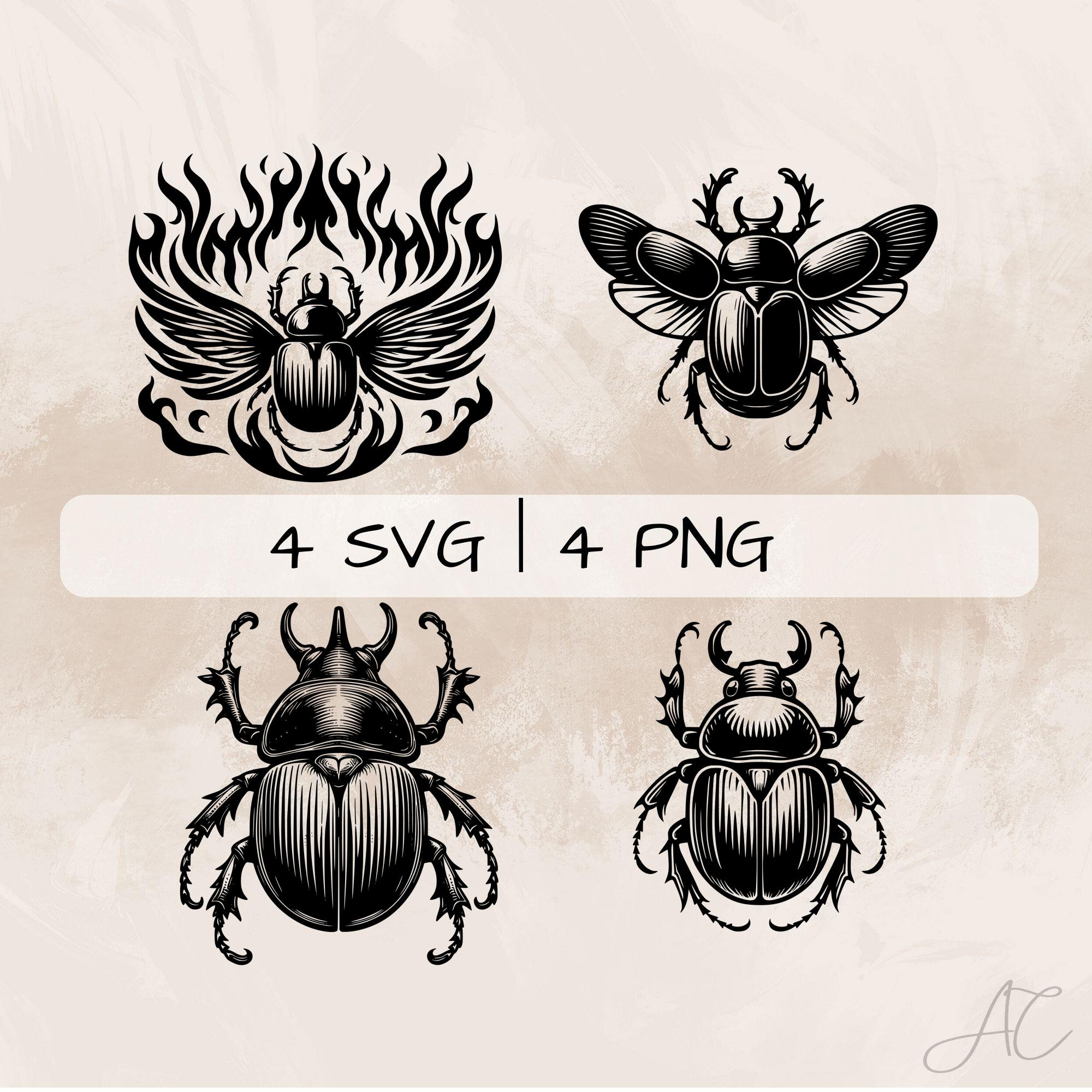 Scarab Beetle SVG Bundle, Scarab Beetle Symbol PNG ,scarab Beetle ...