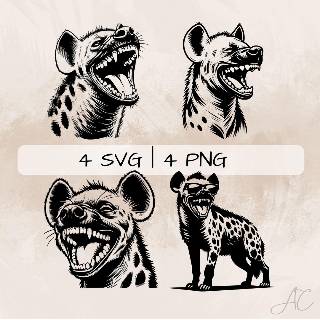 Hyena SVG Bundle, Laughing Hyena PNG ,laughing Hyena Clipart, Hand ...