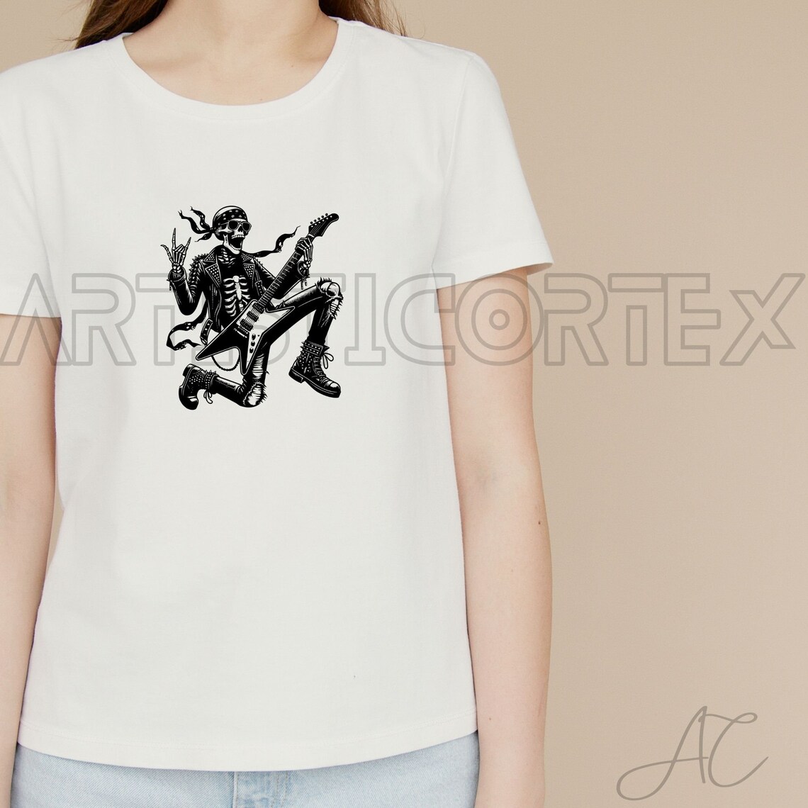 Skeleton Musician SVG Bundle, Skeleton Guitarist PNG, Skeleton Drummer ...