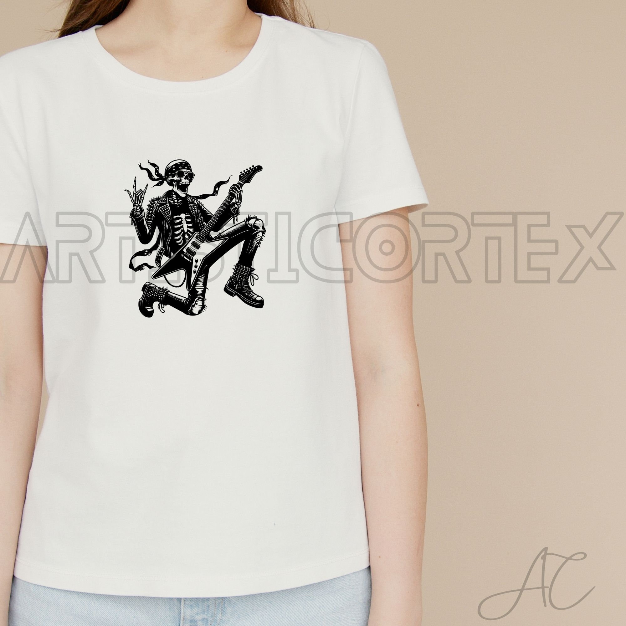 Skeleton Musician SVG Bundle, Skeleton Guitarist PNG, Skeleton Drummer ...