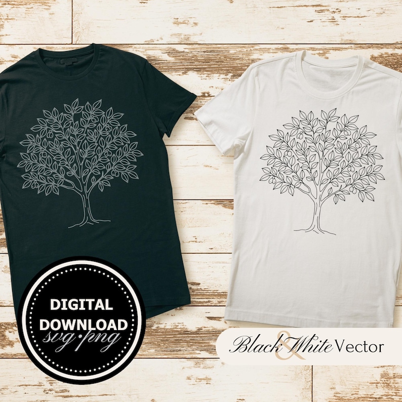 Walnut Tree SVG Bundle, Walnut PNG ,tree Clipart, Hand Drawn Walnut ...