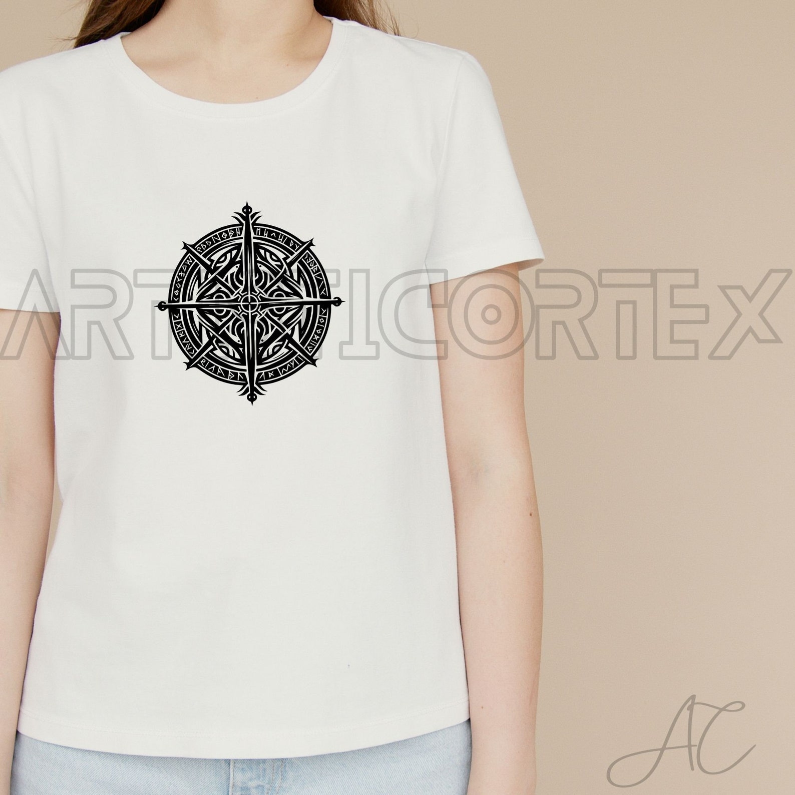 Vegvisir SVG, Vegvisir Compass PNG, Viking Compass Vector, Old Runes ...