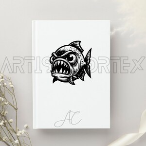 Piranha SVG Bundle, Fish PNG, Fish Skeleton Clipart, Hand Drawn Piranha ...