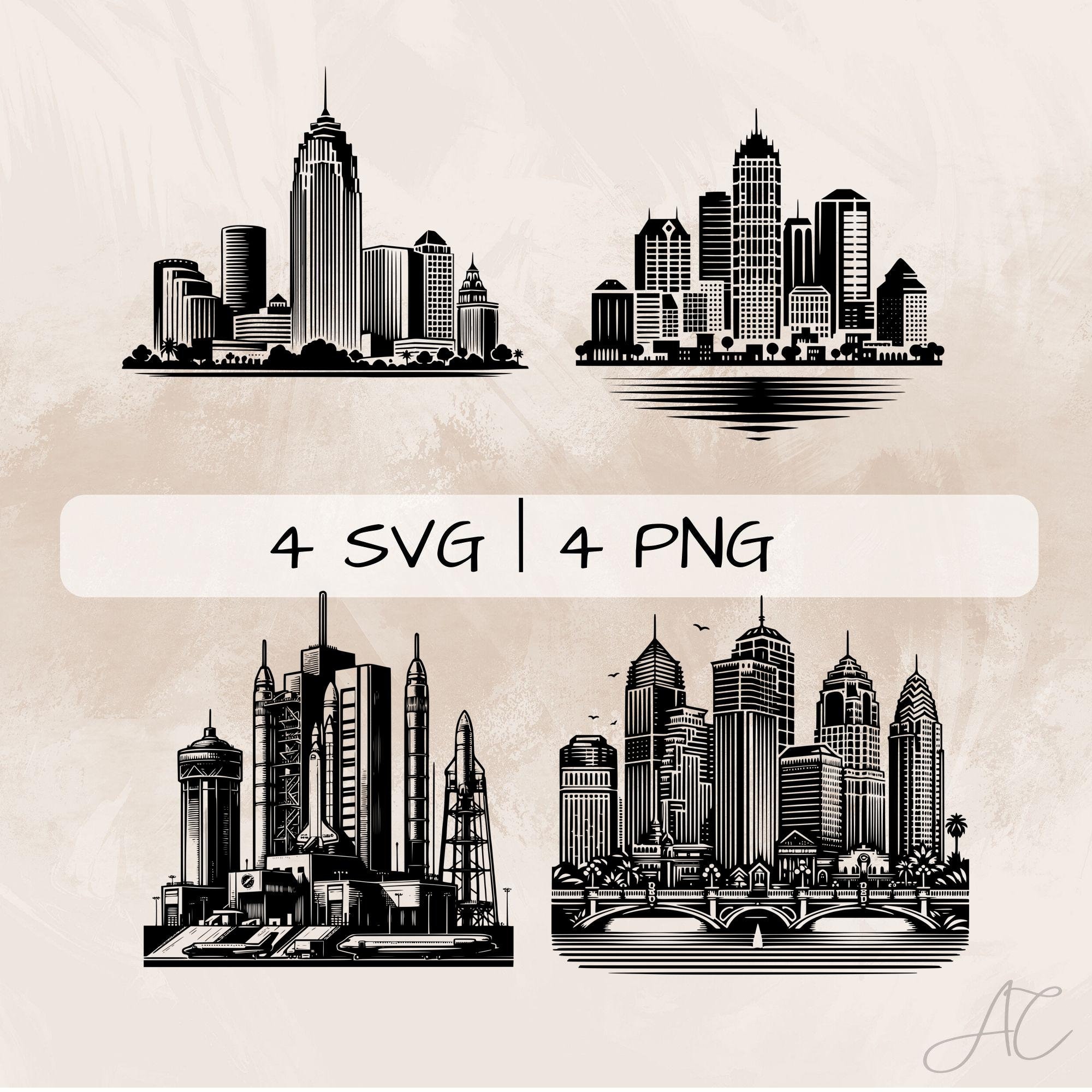 Orlando SVG Bundle, Orlando Skyline PNG ,kennedy Space Center Clipart ...