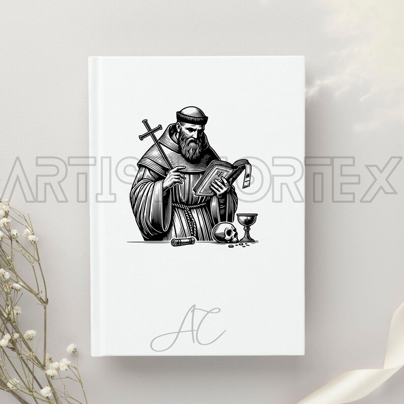 St Benedict SVG Bundle, Saint Benedict PNG, St Benedict and Raven ...