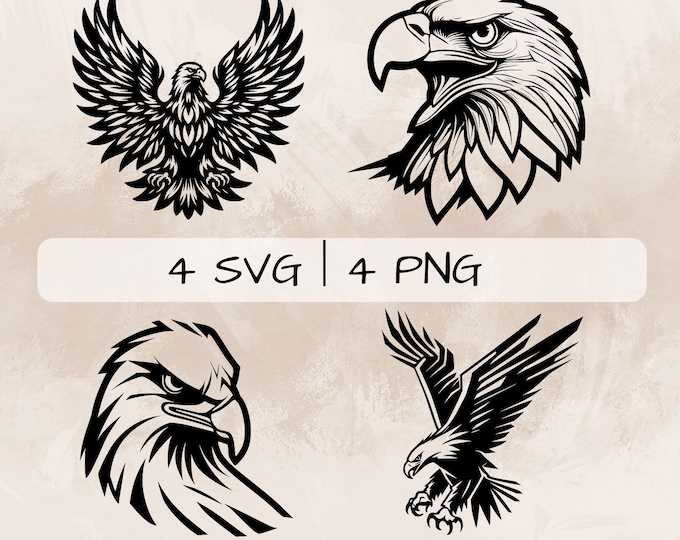 Stammes- Adlerkopf Silhouette, Adler-Gesicht SVG, Pdf, Dxf, Png ...