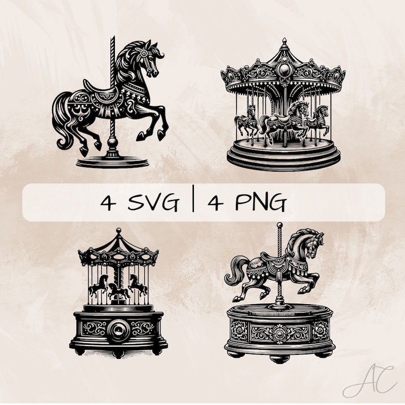 3d Carousel Svg - Etsy