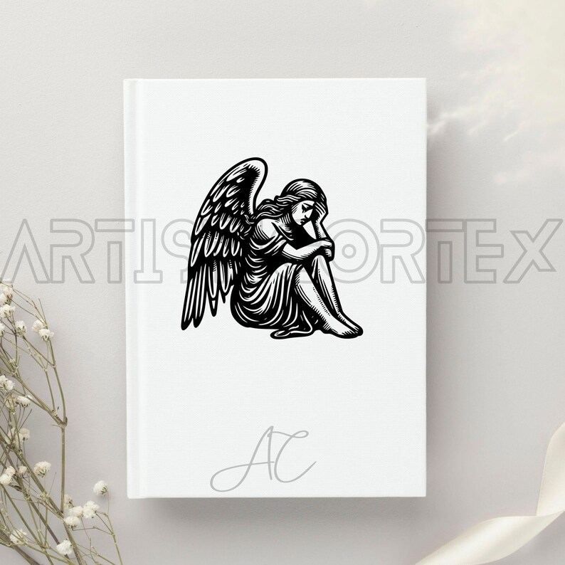 Angel SVG Bundle, Crying Angel PNG ,angel Tears Clipart, Hand Drawn ...