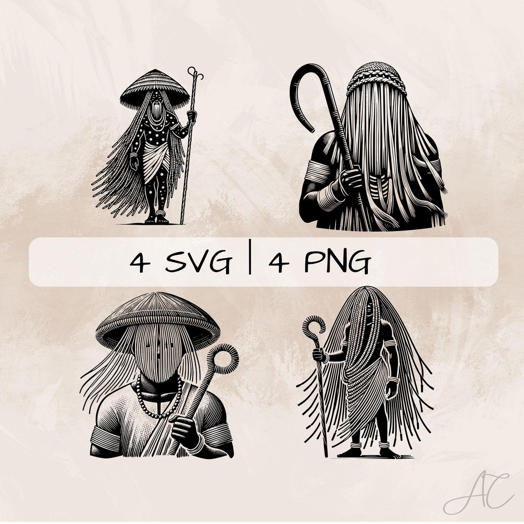 Babalu Aye SVG Bundle, Yoruba God PNG ,babalu Aye Clipart, Hand Drawn ...