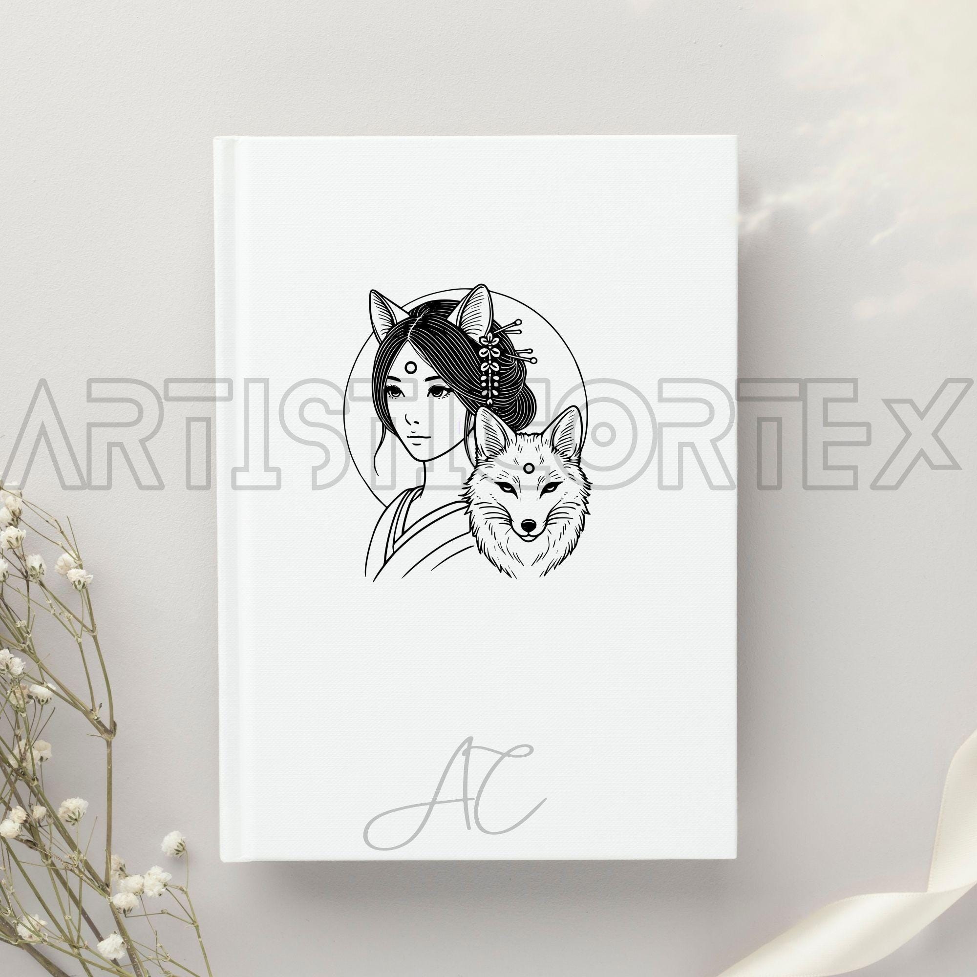 Inari Okami SVG Bundle, Inari Okami Line Art PNG, Japanese Mythology ...