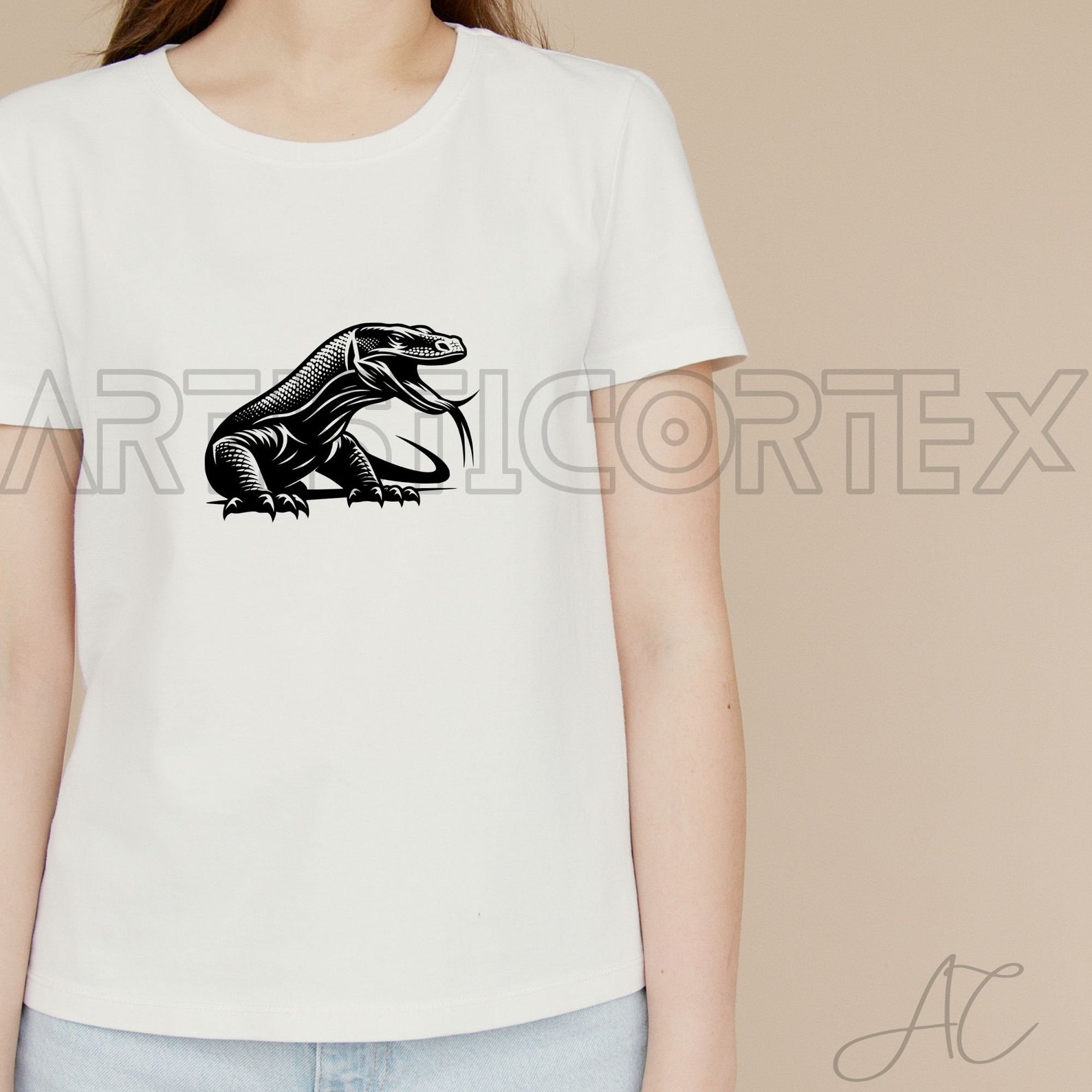 Komodo Dragon SVG Bundle, Lizard PNG, Reptile Clipart, Hand Drawn ...