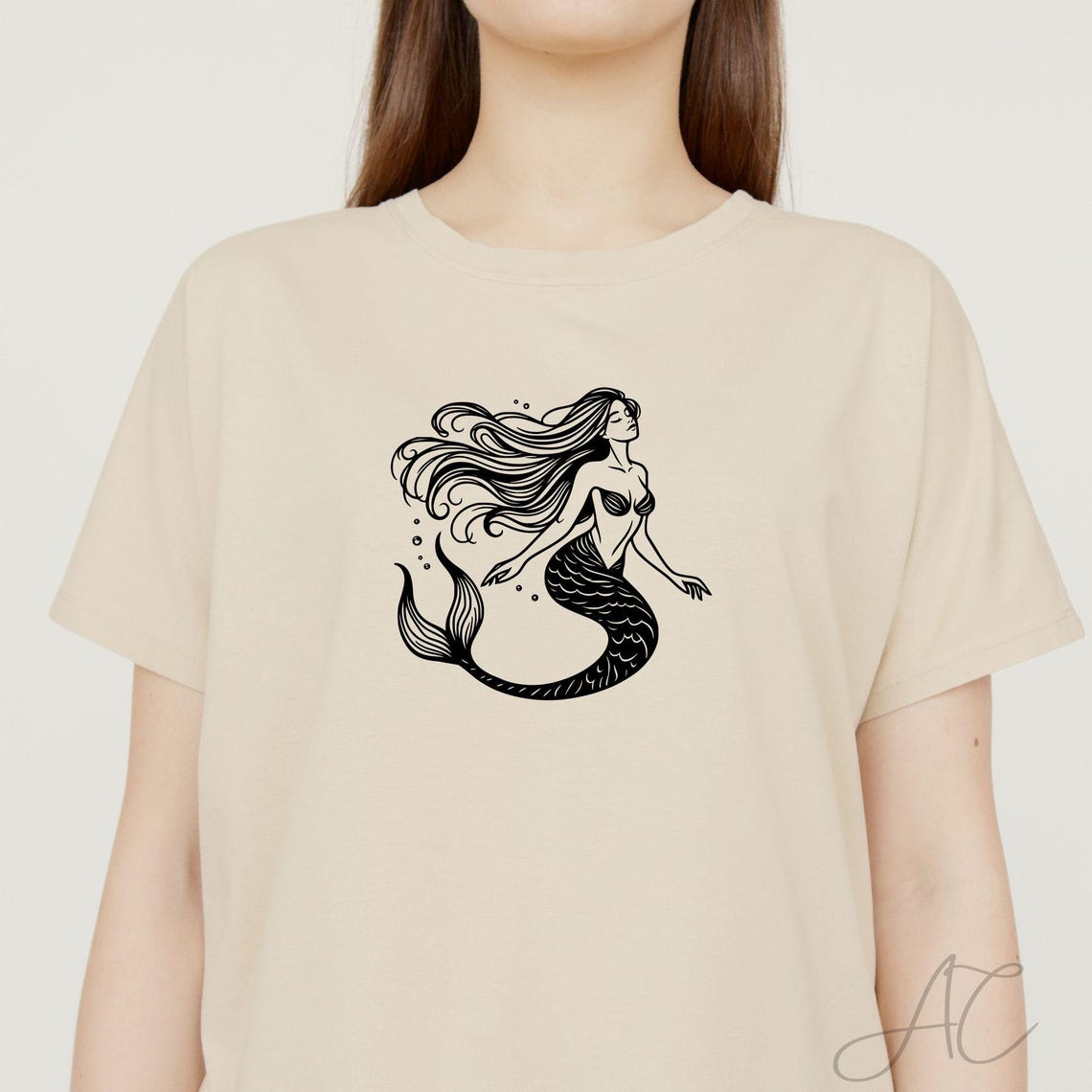 Mermaid SVG Bundle, Cute Mermaid PNG, Mermaid in Sea Clipart, Hand ...