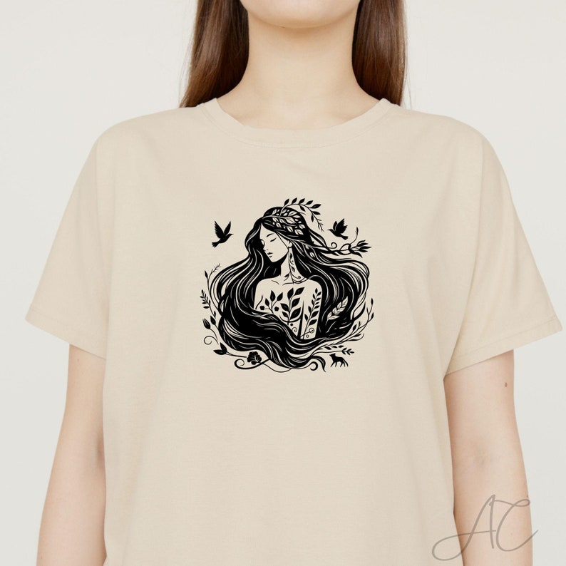 Gaia SVG Bundle, Mother Earth PNG , Earth Goddess Clipart, Hand Drawn ...