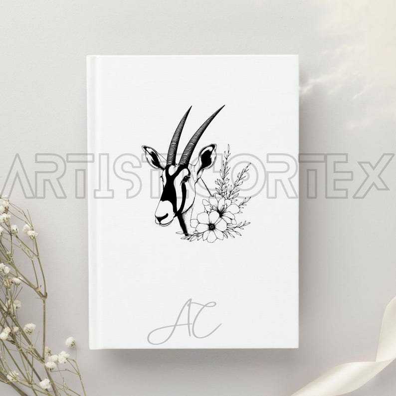 Oryx SVG Bundle, Oryx Face PNG , Floral Oryx Clipart, Hand Drawn Oryx ...