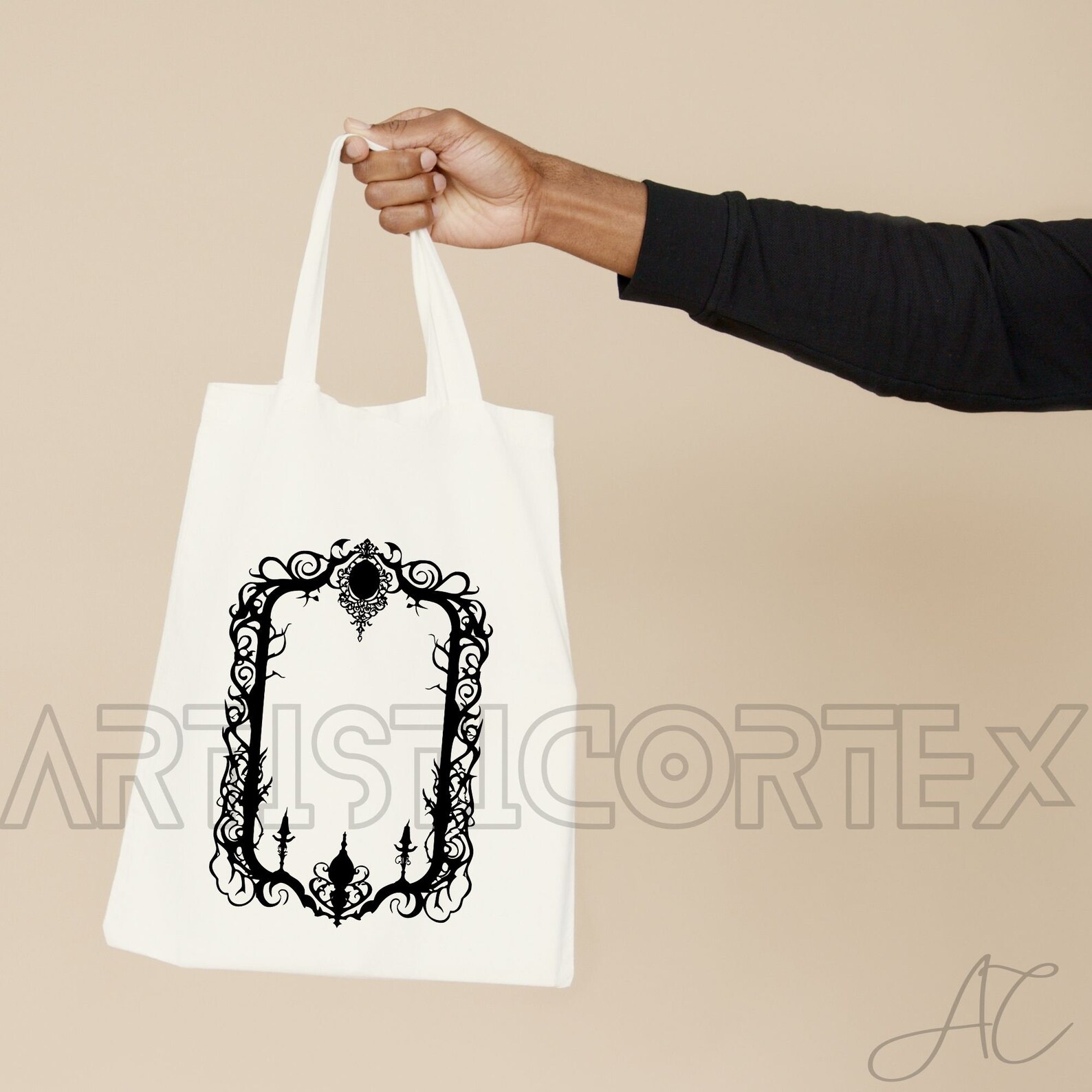 Spooky Mirror Frame SVG, Creepy Mirror Frame Vector, Halloween Mirror ...