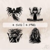 Fenrir SVG Bundle, Wolf PNG, Norse Mythology Clipart, Hand Drawn Fenrir ...