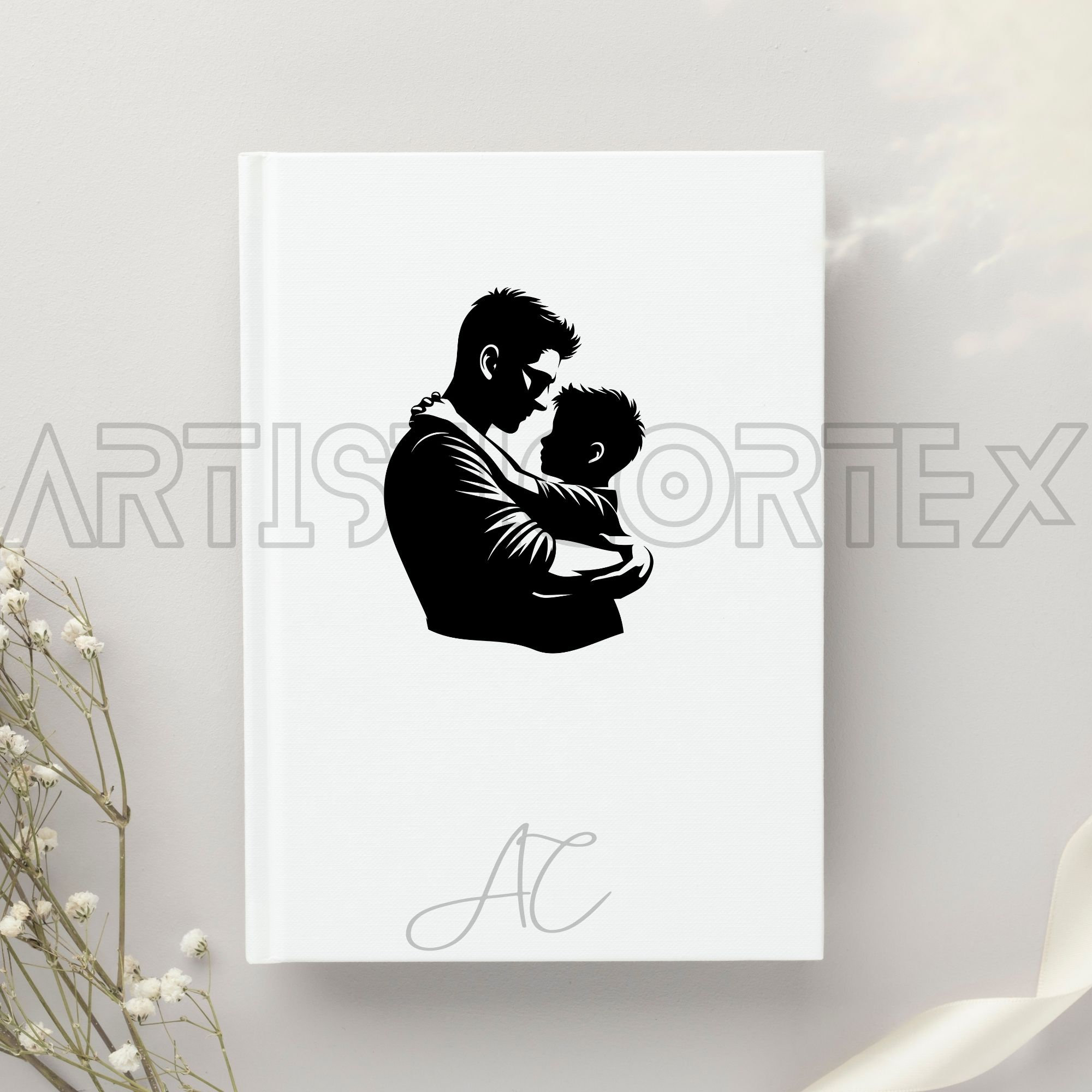 Fatherhood SVG, Father PNG, Dad and Child Clipart, Hand Drawn ...