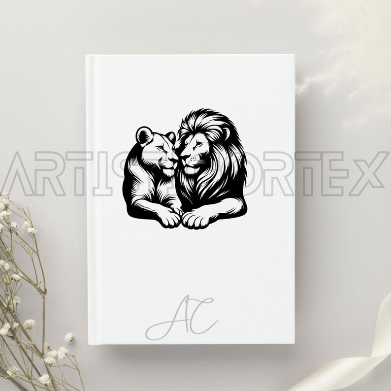 Lion SVG Bundle, Lion and Lioness PNG, Lion Roaring Clipart, Hand Drawn ...