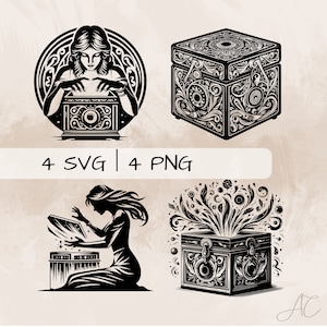 Pandora's Box SVG, Magic Box SVG, Box of Magic SVG, Vector, Hand Drawn ...