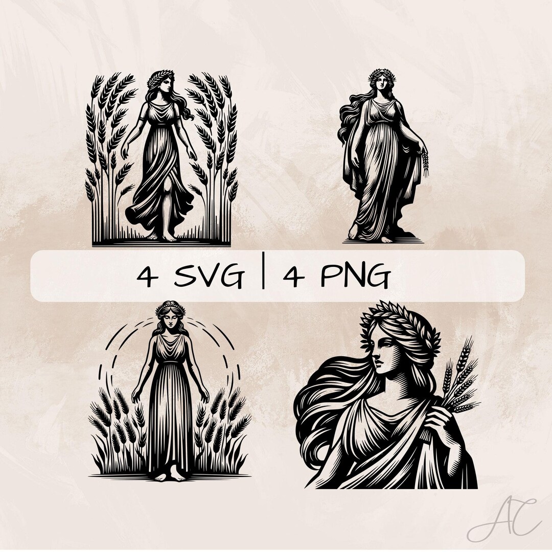 Demeter SVG Bundle, Demeter Goddess PNG ,goddess of Agriculture Clipart ...