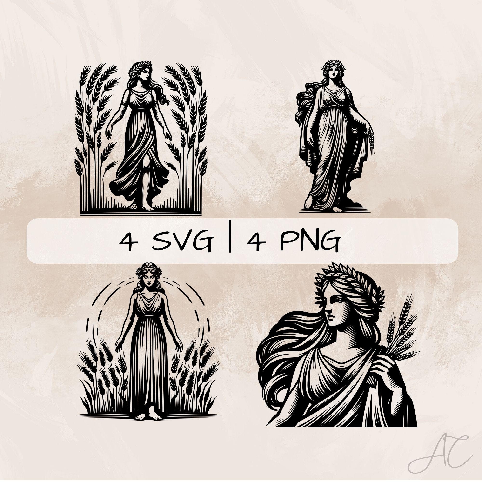 Demeter SVG Bundle, Demeter Goddess PNG ,goddess of Agriculture Clipart ...