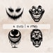 Scary Smile SVG, Eerie Smile PNG, Crazy Smile Clipart, Hand Drawn Scary ...