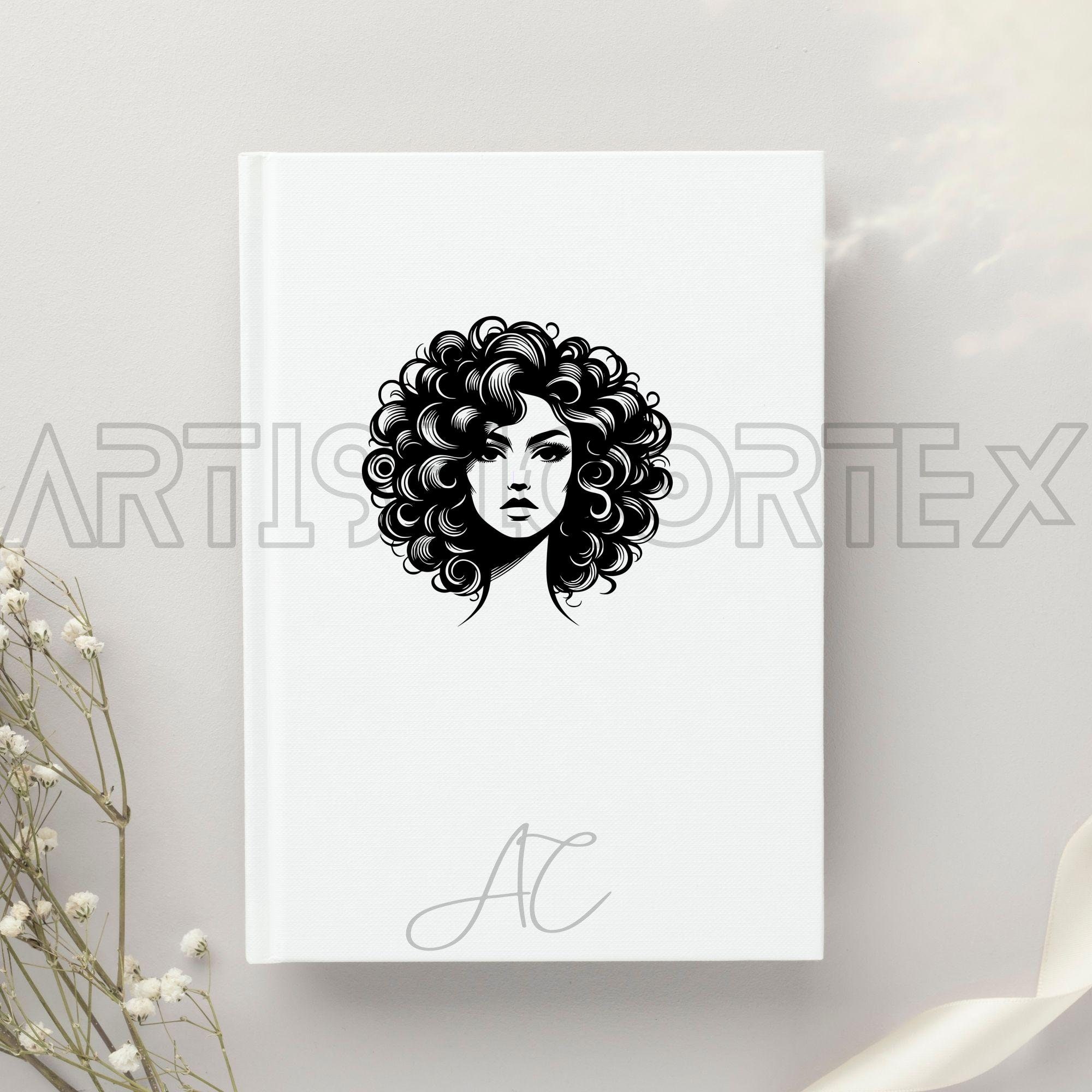 Curly Hair SVG Bundle, Curls PNG ,curly Hairstyle Clipart, Hand Drawn ...