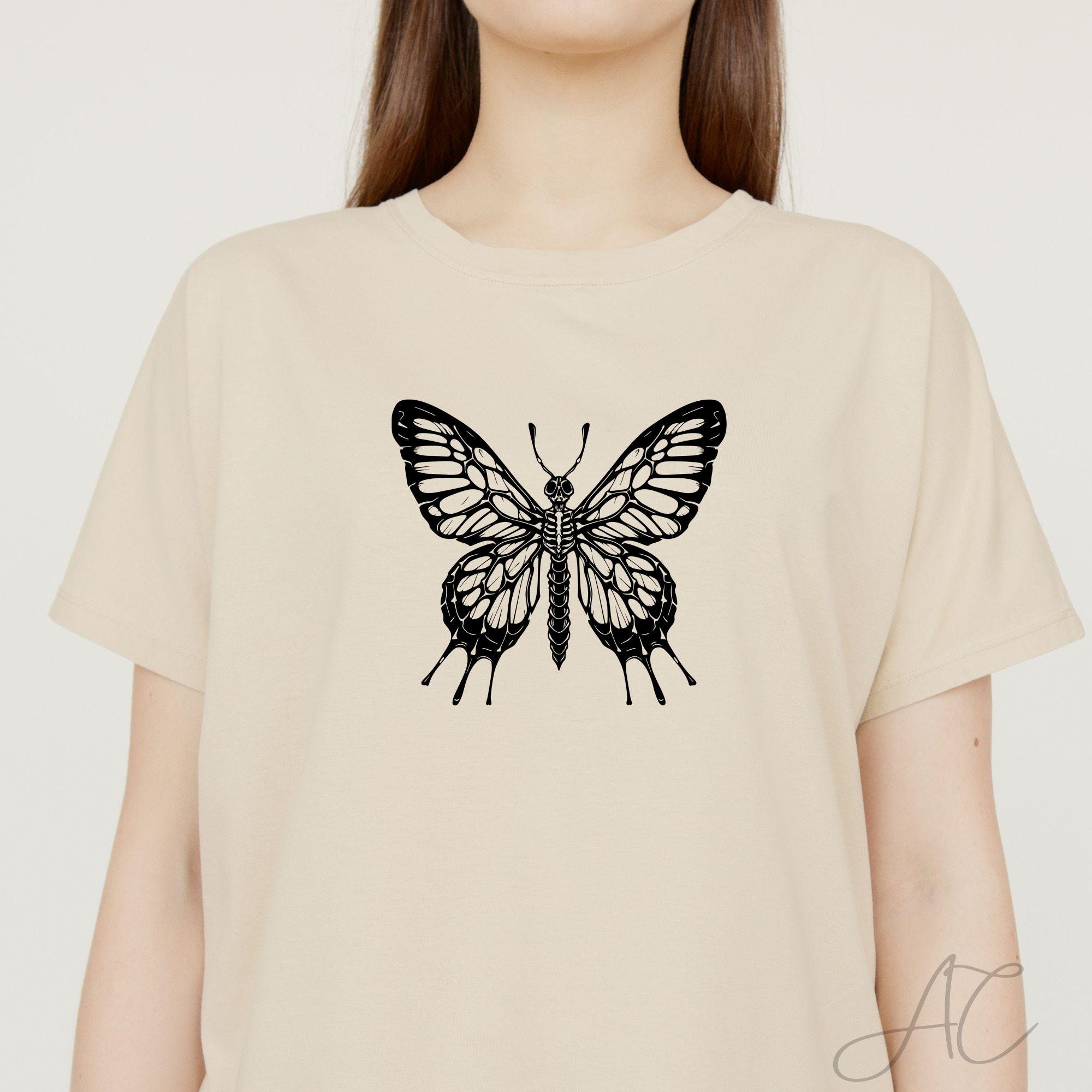 Butterfly Skeleton SVG Bundle, Butterfly PNG, Butterfly and Flower ...