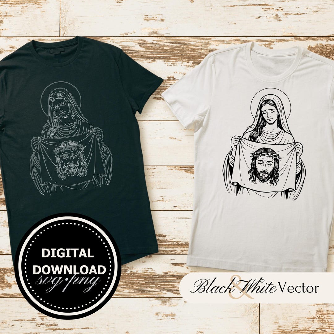 Saint Veronica SVG Bundle, St Veronica PNG, St Veronica Clipart, Hand ...