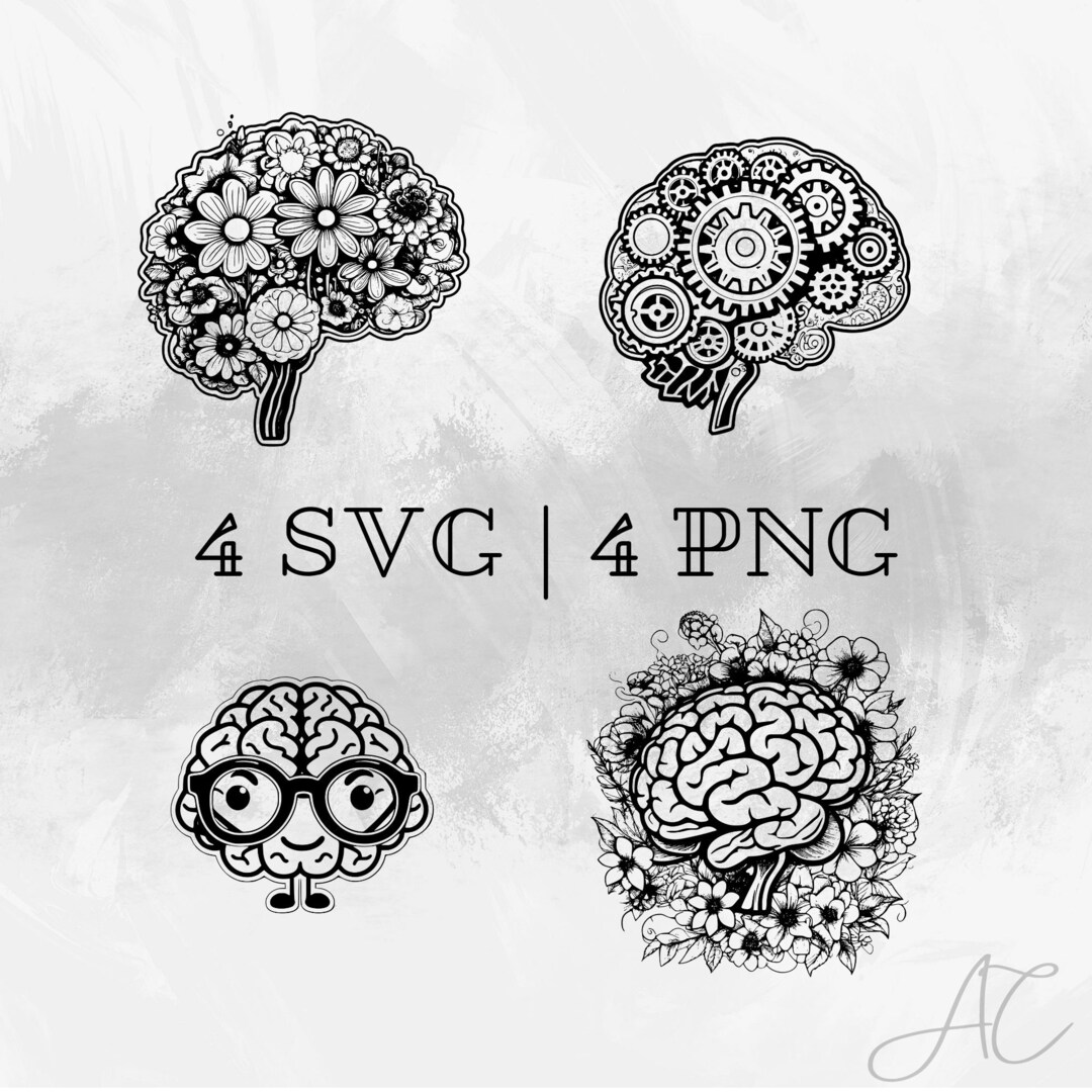 Cerveau SVG Cerveau PNG Cerveau Clipart Vecteur Cerveau - Etsy France