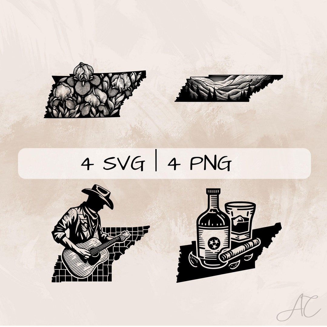 Tennessee SVG Bundle, Tennessee Mapp PNG ,tennessee Outline Clipart ...