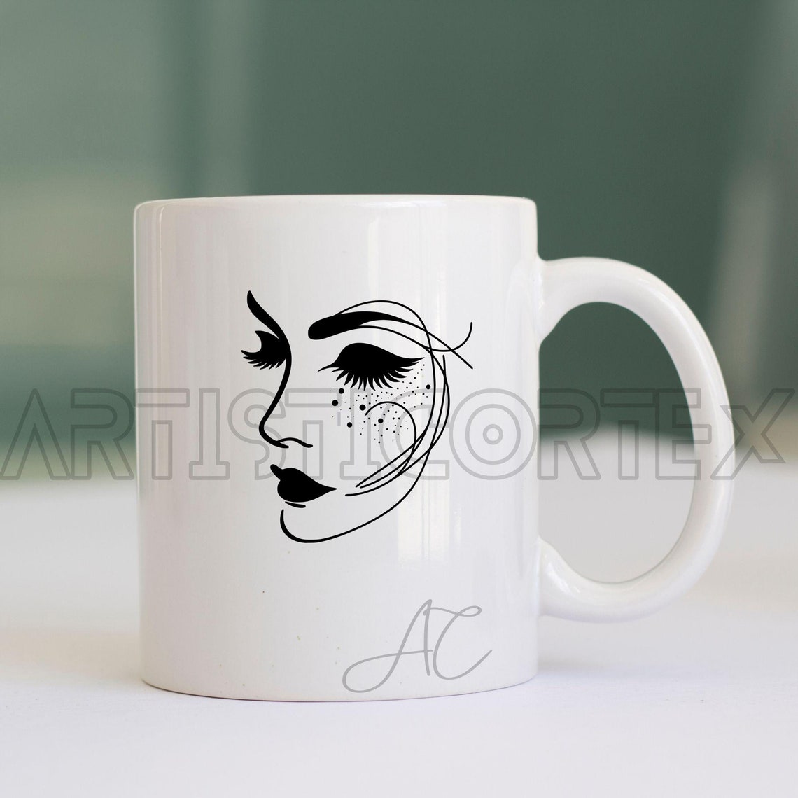 Face SVG Bundle, Head PNG, Woman Face Clipart, Hand Drawn Female Face ...