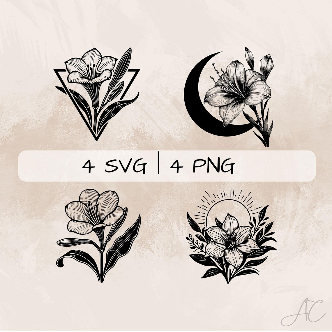 Clivia SVG Bundle, Clivia Flower PNG ,clivia Clipart, Hand Drawn Clivia ...