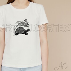 Tortoise and the Hare SVG Bundle, Race PNG, Tortoise Clipart , Hare ...