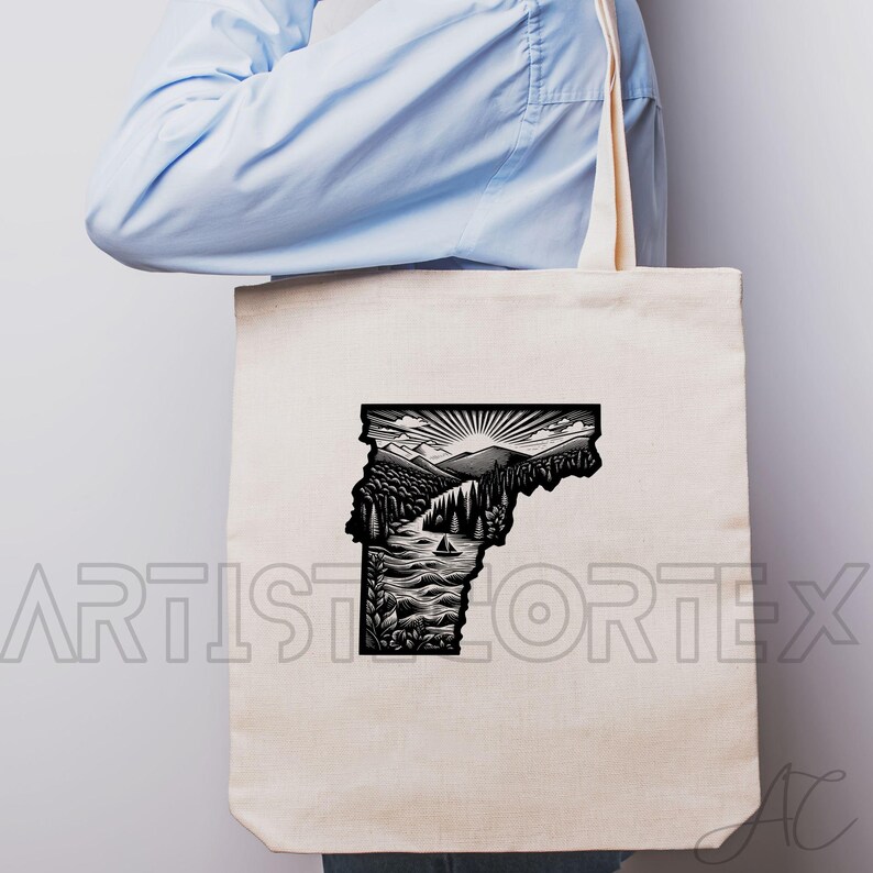 Vermont SVG Bundle, Vermont Map PNG , Vermont Outline Clipart, Hand ...