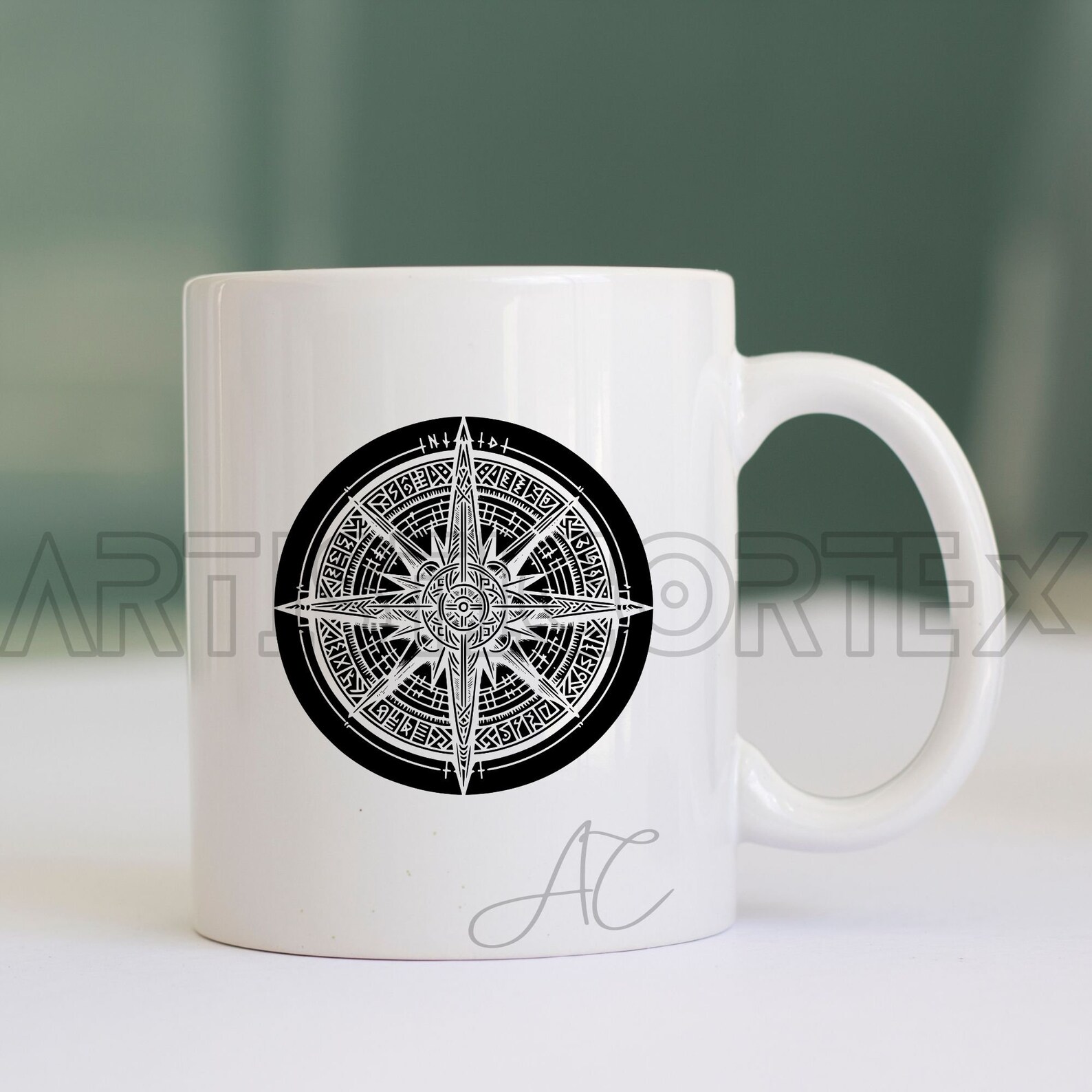 Vegvisir SVG, Vegvisir Compass PNG, Viking Compass Vector, Old Runes ...