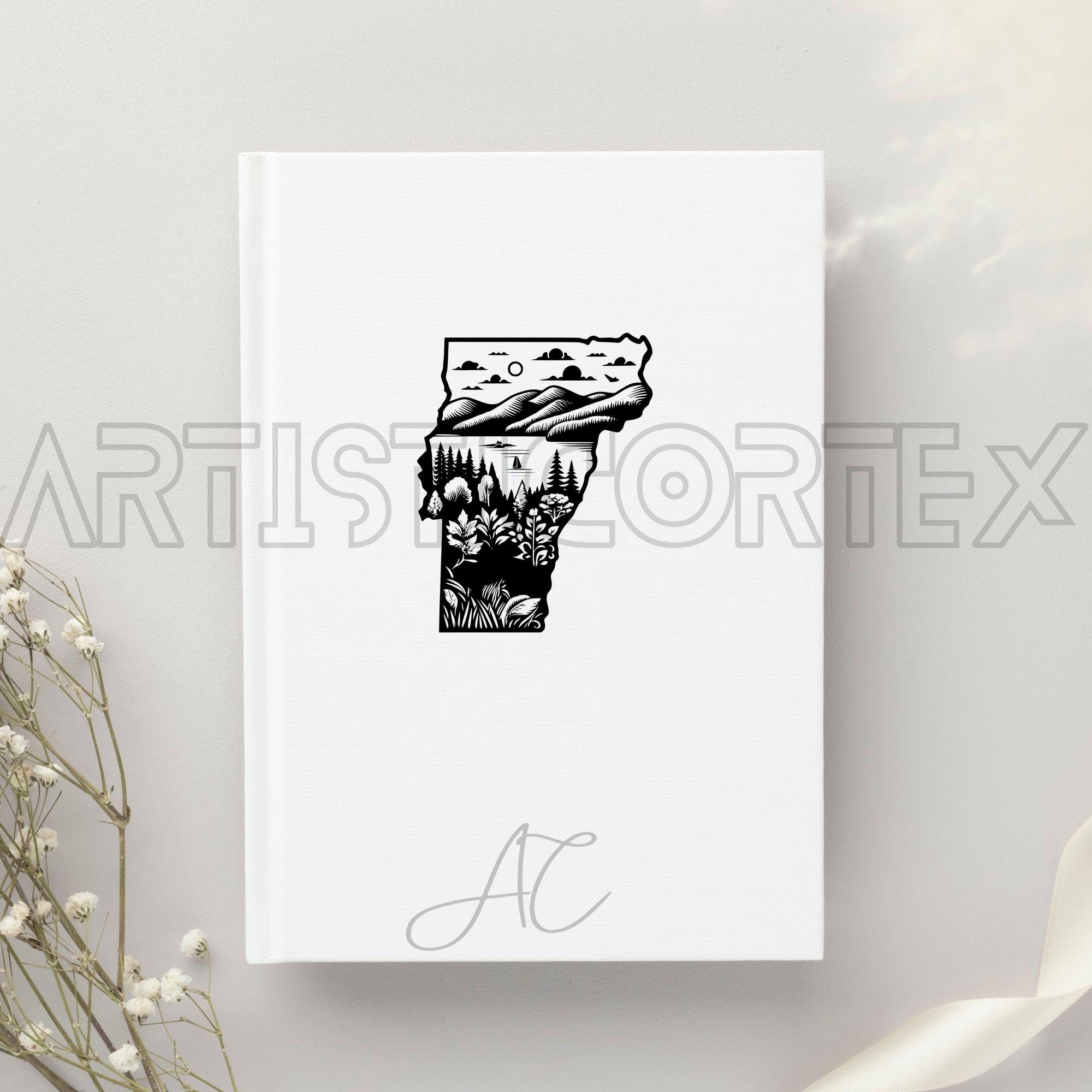 Vermont SVG Bundle, Vermont Map PNG , Vermont Outline Clipart, Hand ...