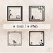 Zoo Square Frame SVG Bundle, Zoo Frame PNG, Square Frame Clipart, Hand ...